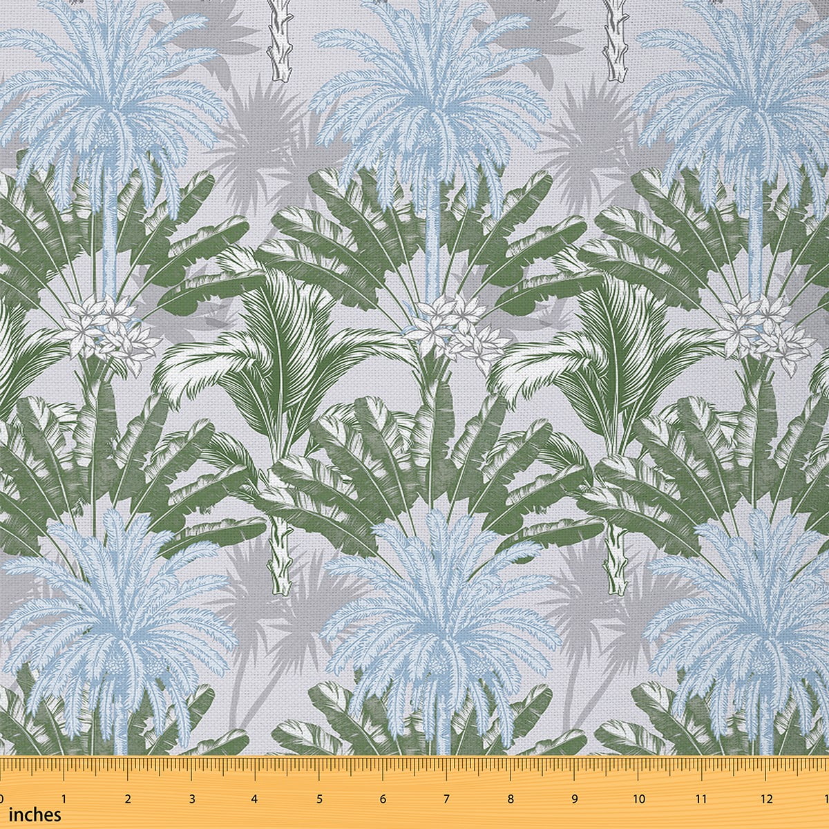 Manfei Tropical Palm Tree Fabric by the Yard (2 Yards), Vintage Leaves ...