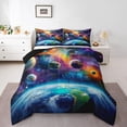 Manfei Universe Galaxy Twin Comforter Sets,Kids Planets Earth Solar ...