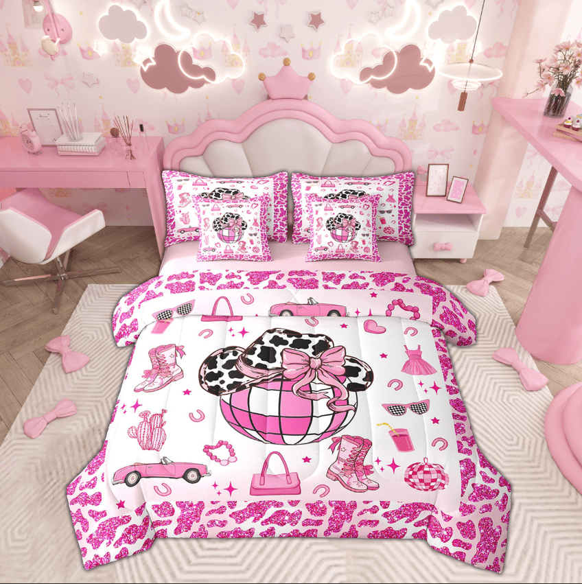 Manfei Western Disco Ball Bed in a Bag Full size, Cowgirl Bedding Sets ...