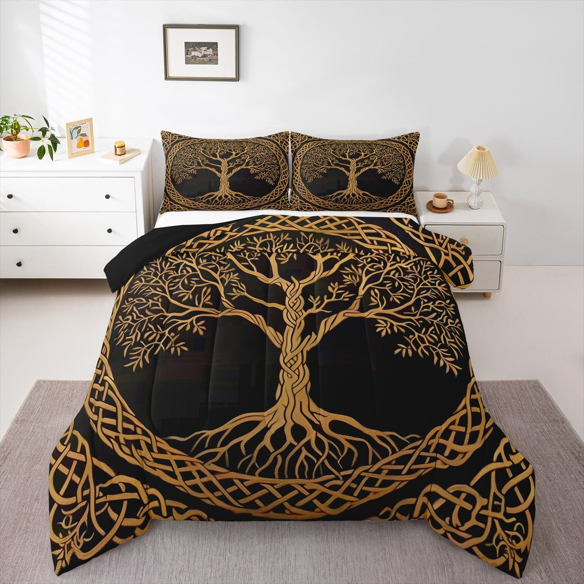Manfei Western Fantasy Theme Full Size Comforter Sets,Vintage Boho ...