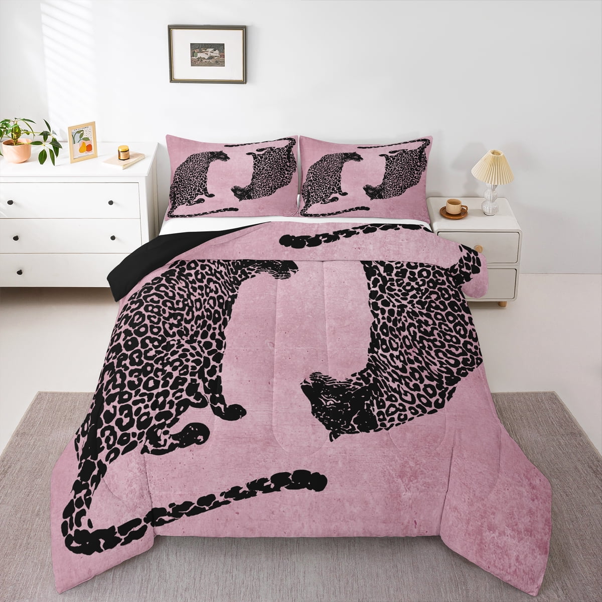 Manfei Wild Cheetah Full Size Comforter Sets,Jungle Animal Bedding ...