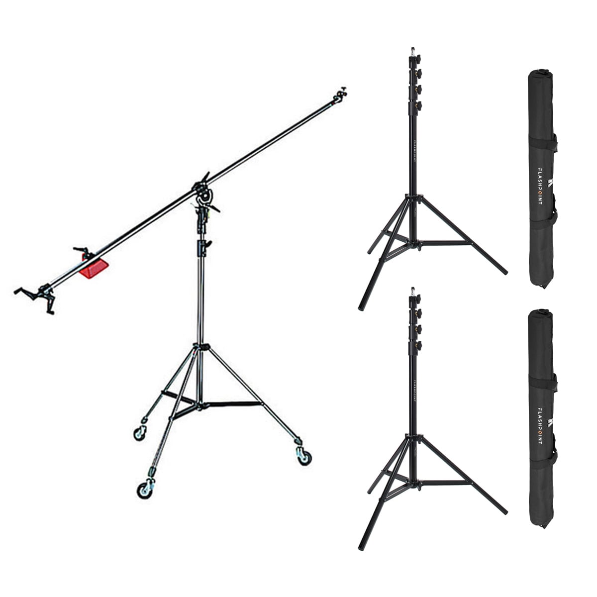 Manfrotto 025BS Super Boom Arm with 123 Pivoting Clamp, Bundle with 2x ...