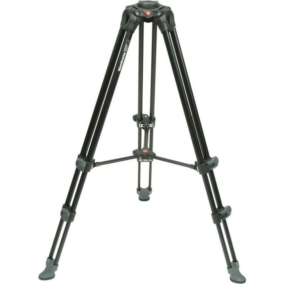 Manfrotto 3-Section Aluminum Telescopic Twin Leg Video Tripod with Mid ...