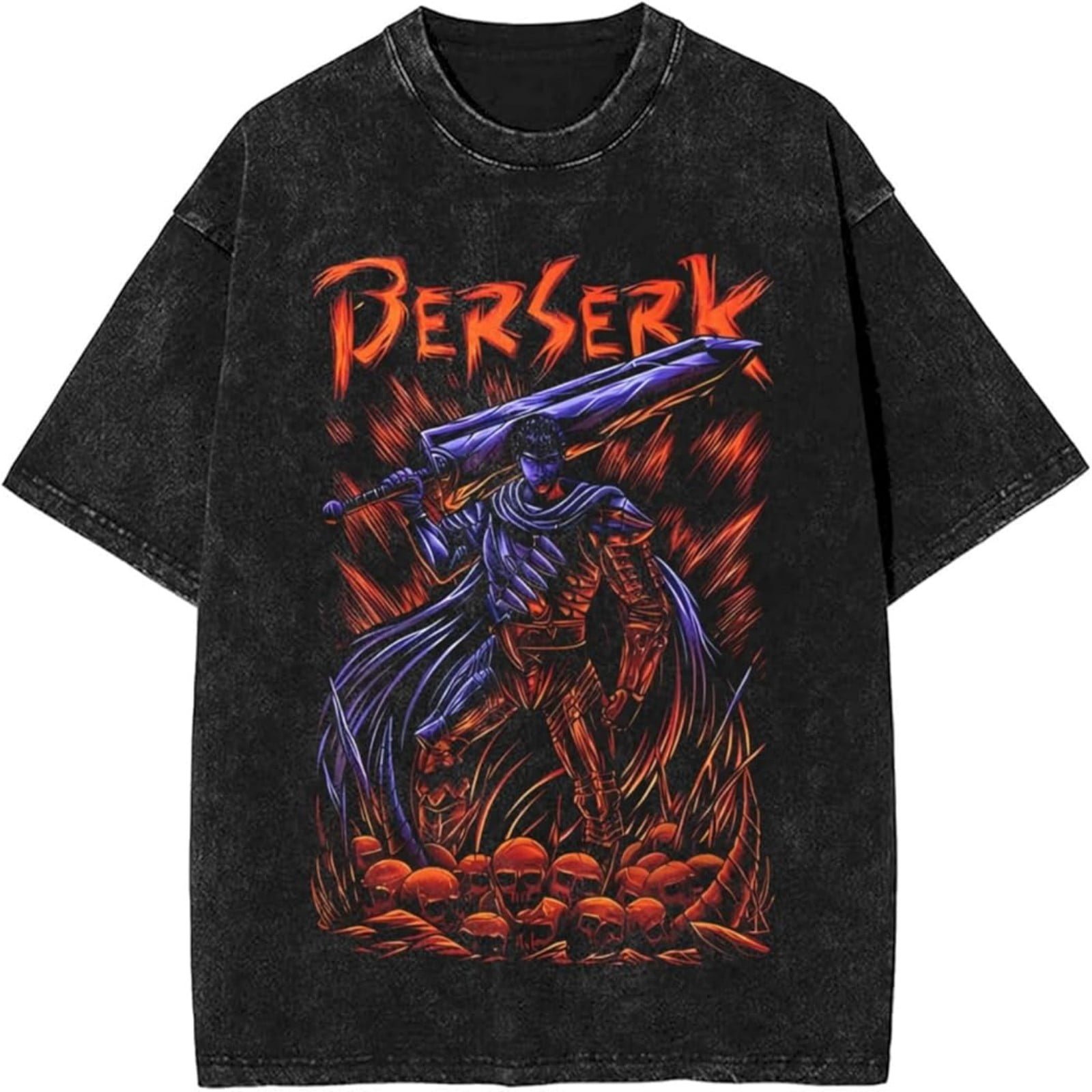 Manga Berserk Shirt Berserk Guts Graphics T Shirt Men Cotton Short ...