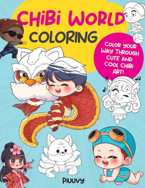 Pre-Owned Manga Coloring Chibi World Coloring: Color Your Way Through ...