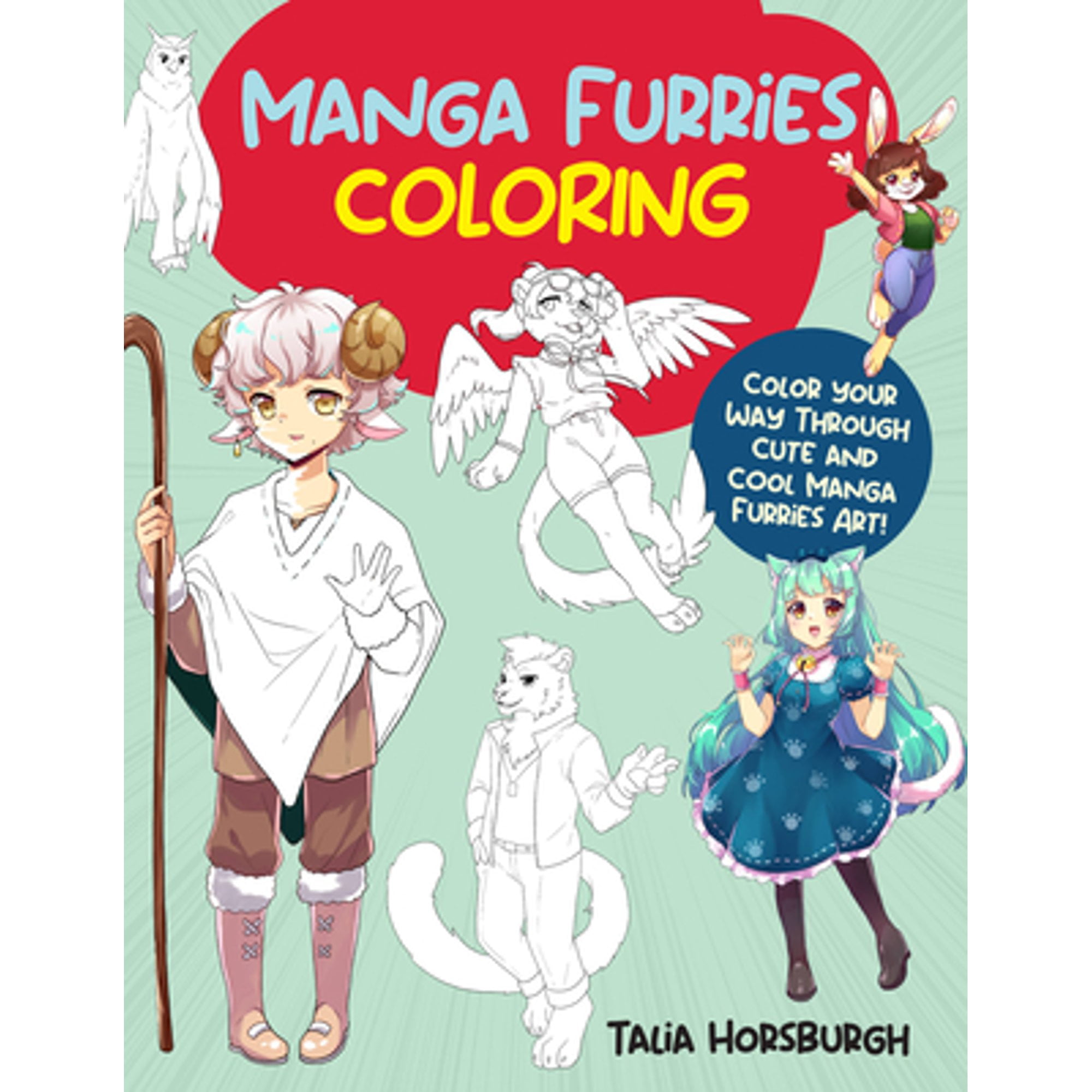 Pre-Owned Manga Furries Coloring: Color Your Way Through Cute and Cool ...