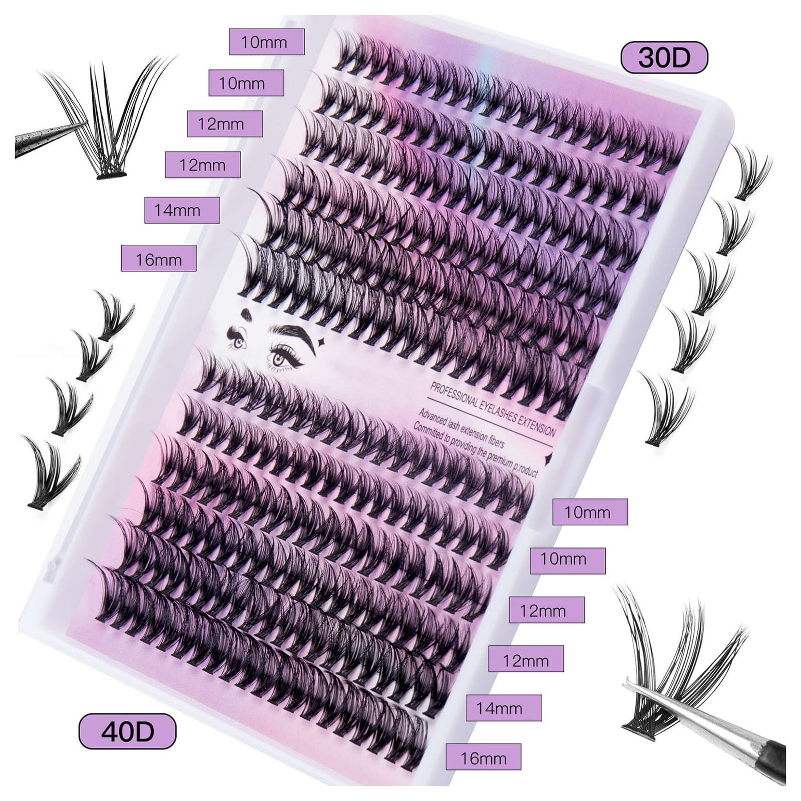 Manga Lashes 240 Clusters Single Cluster Doll Eye Natural Look False ...