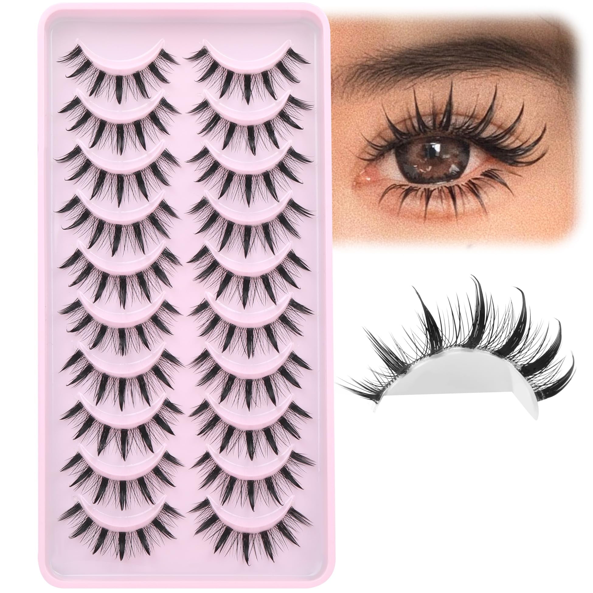 Manga Lashes Natural Look IFF17 Wispy Lashes Anime False Eyelashes ...