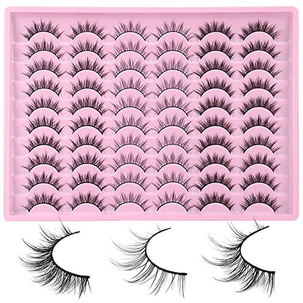 Manga Lashes Natural Look Korean Anime Eyelashes Wispy Soft Spiky ...