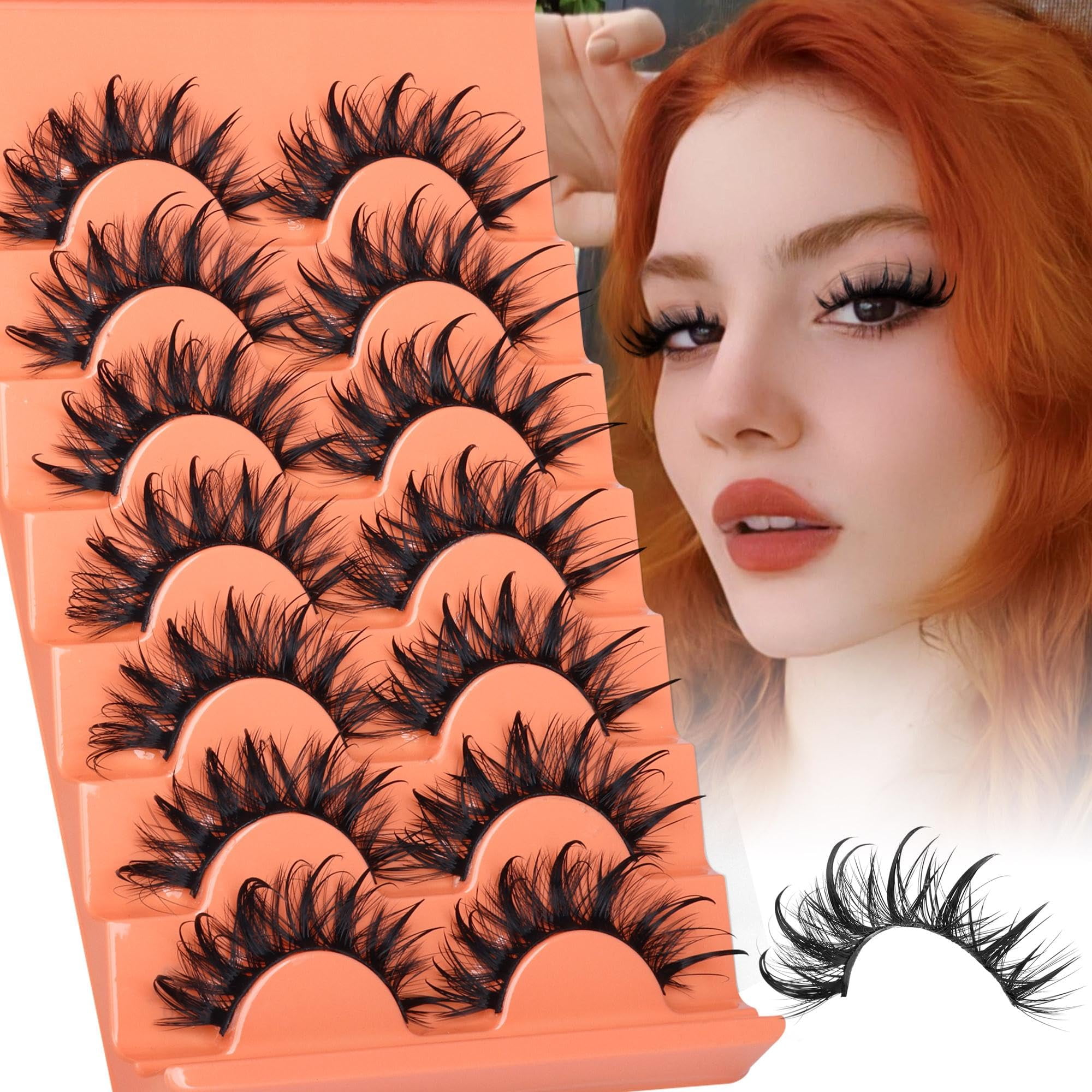 Manga Lashes Wispy False SSF20 Eyelashes Cat Eye Anime Lashes Wet Look ...