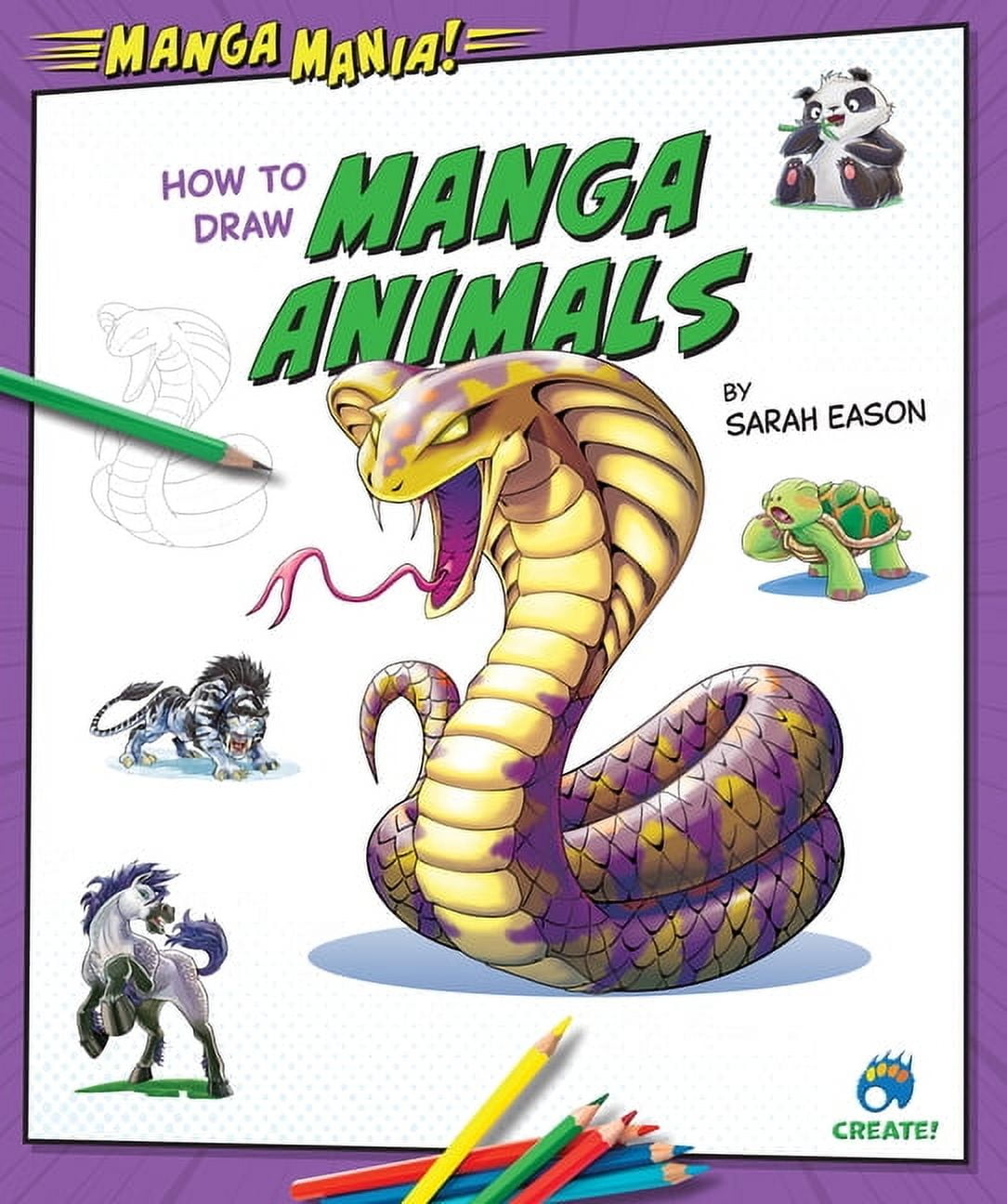 Manga Mania! How to Draw Manga Animals, (Hardcover) - Walmart.com