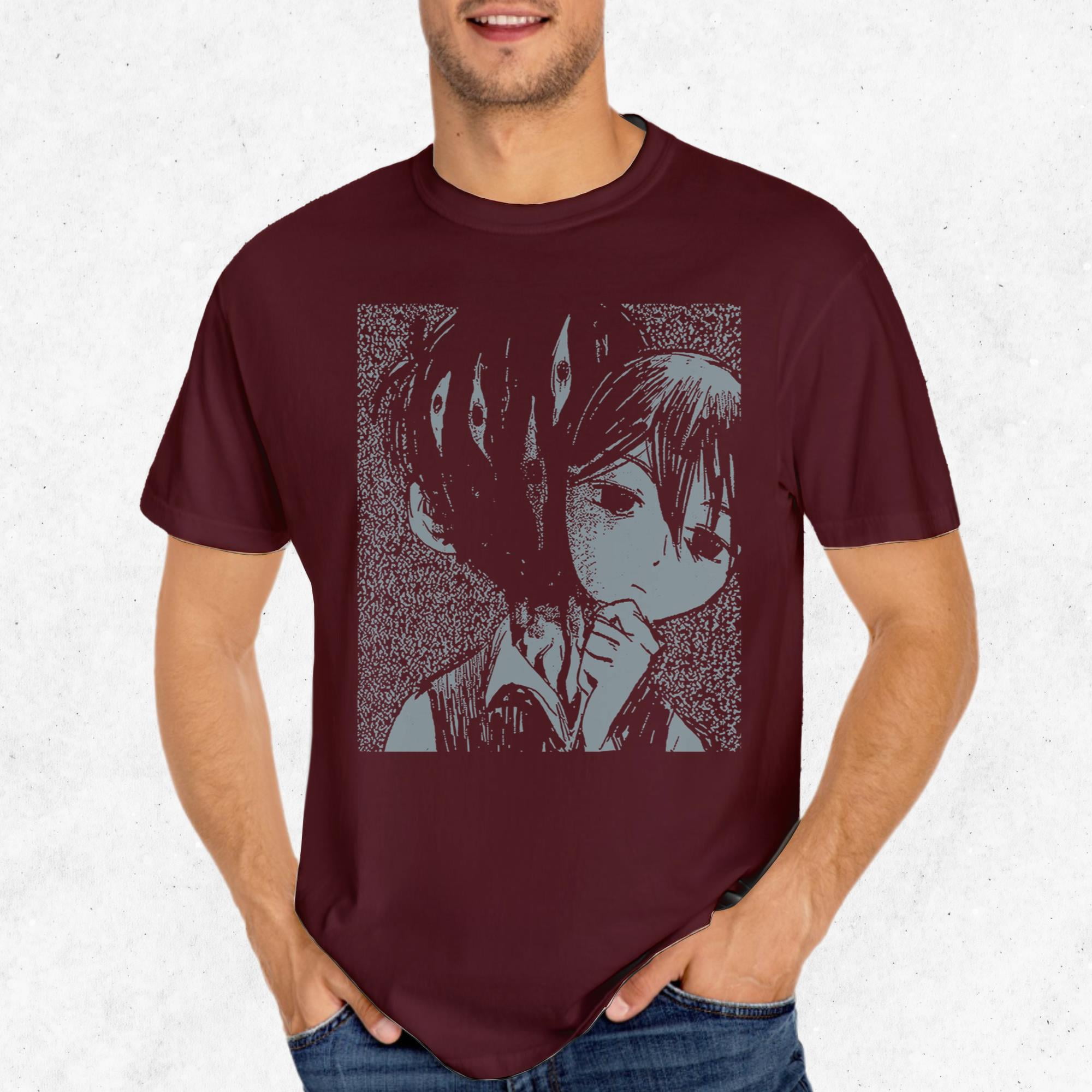 Manga Split Face Graphic T-Shirt - Unique Anime Design Unisex All Size ...