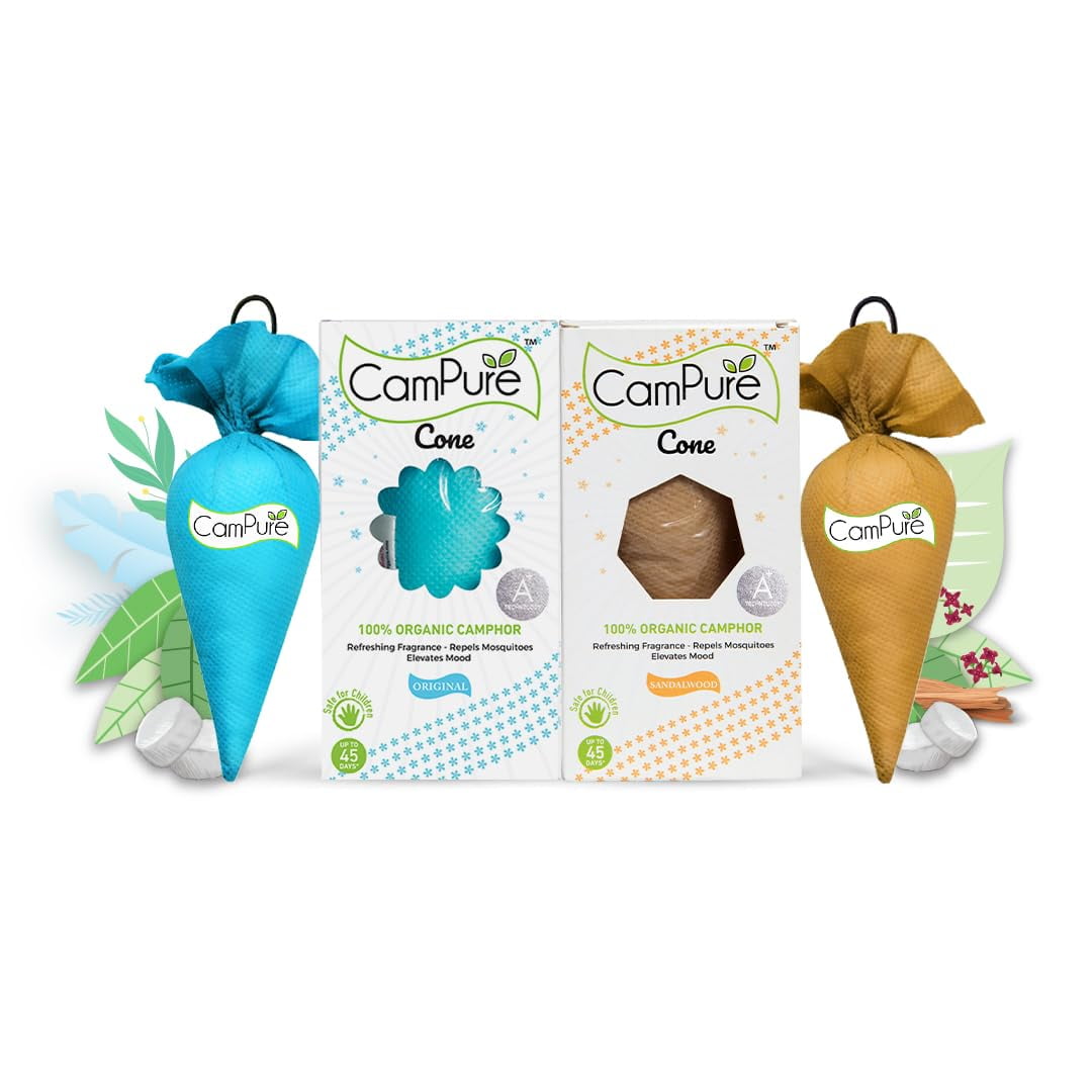 Mangalam Campure Camphor Cone Granule (1 Original & 1 Sandalwood) Pack ...