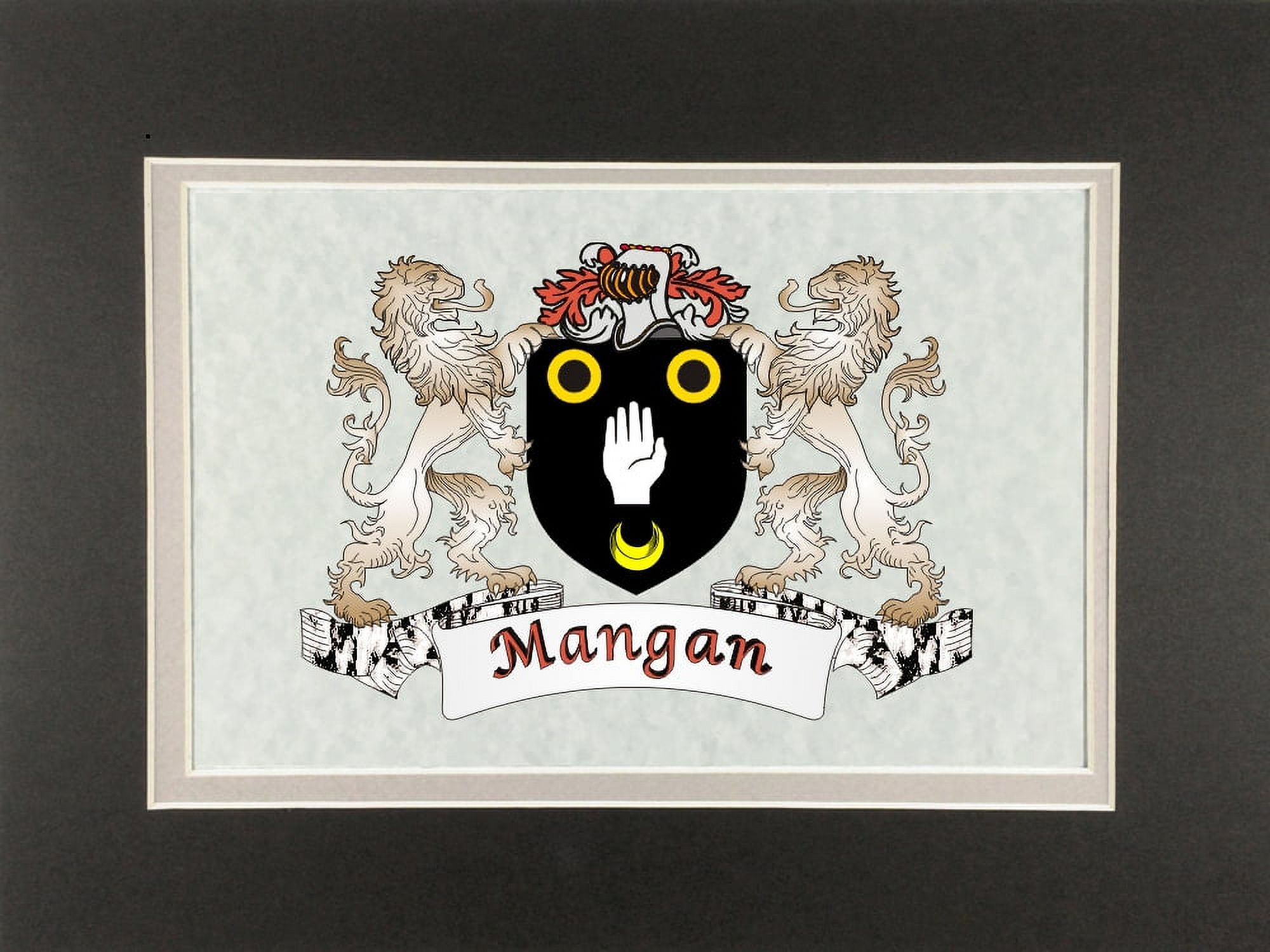 Mangan Irish Coat of Arms Print - Frameable 9" x 12" - Walmart.com