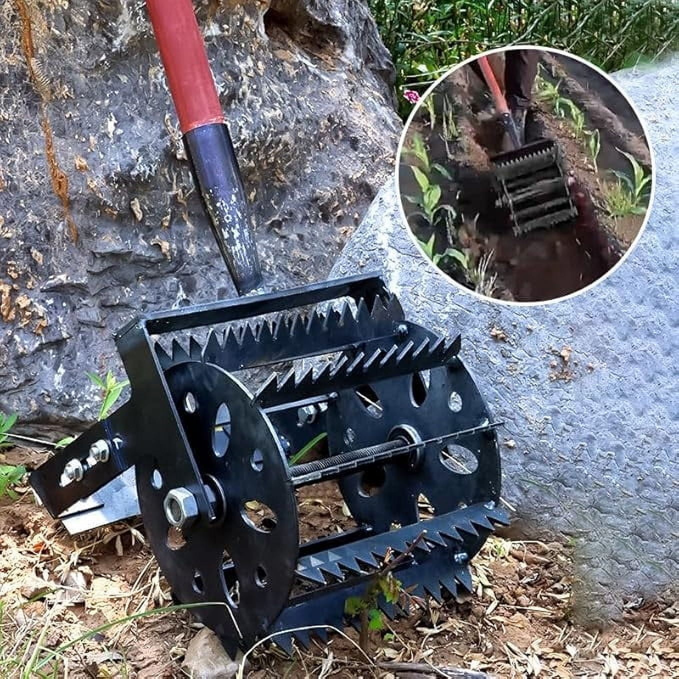 Manganese Steel Handheld Wheel Weeder Head - Uprooting Weeding Tool for Flower Beds & Vegetable ...