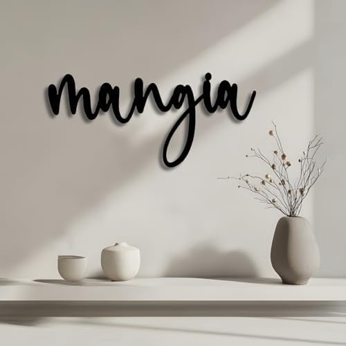 Mangia Sign,Mangia Sign Wall Art, Mangia Metal Wall Decor, Eat Sign ...