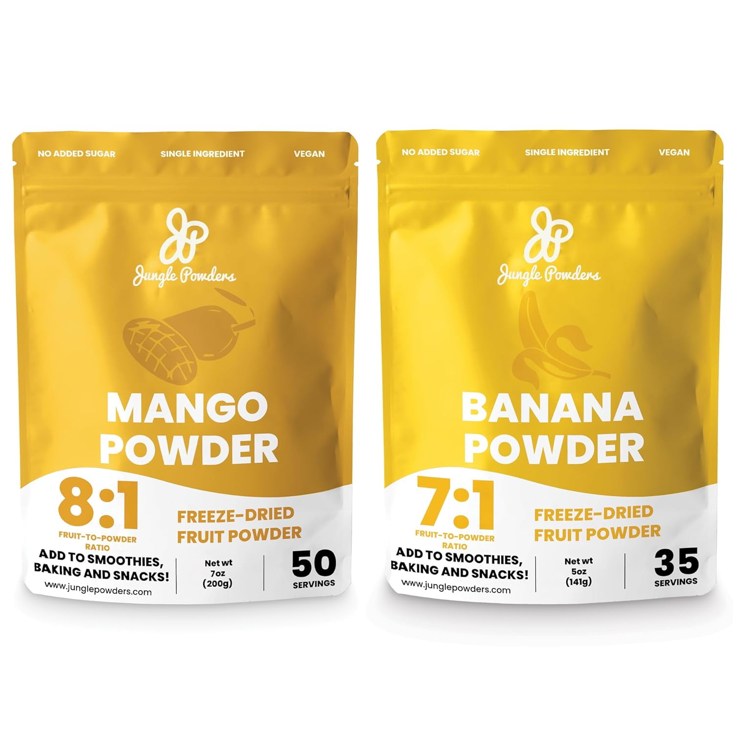 Mango And Banana Powder Bundle, Food Grade Freeze Dried Alphonso Mango ...