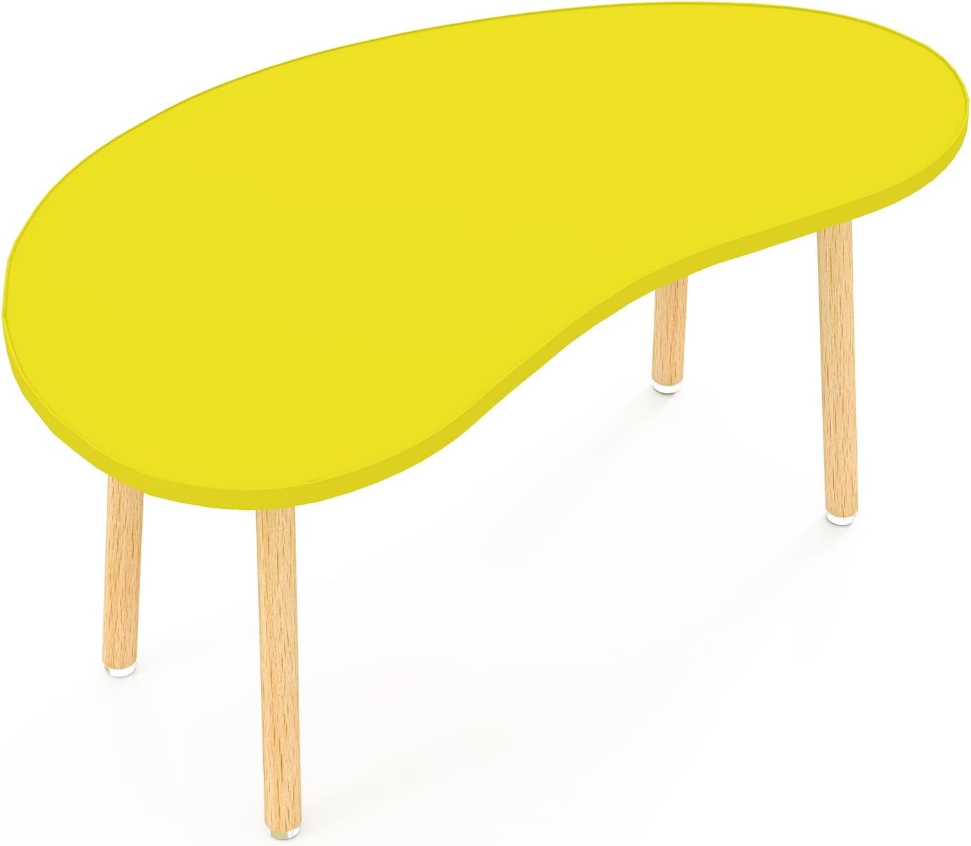 Mango Coffee Table Low Table with 4 Solid Wood Sturdy Legs, Floor Table ...