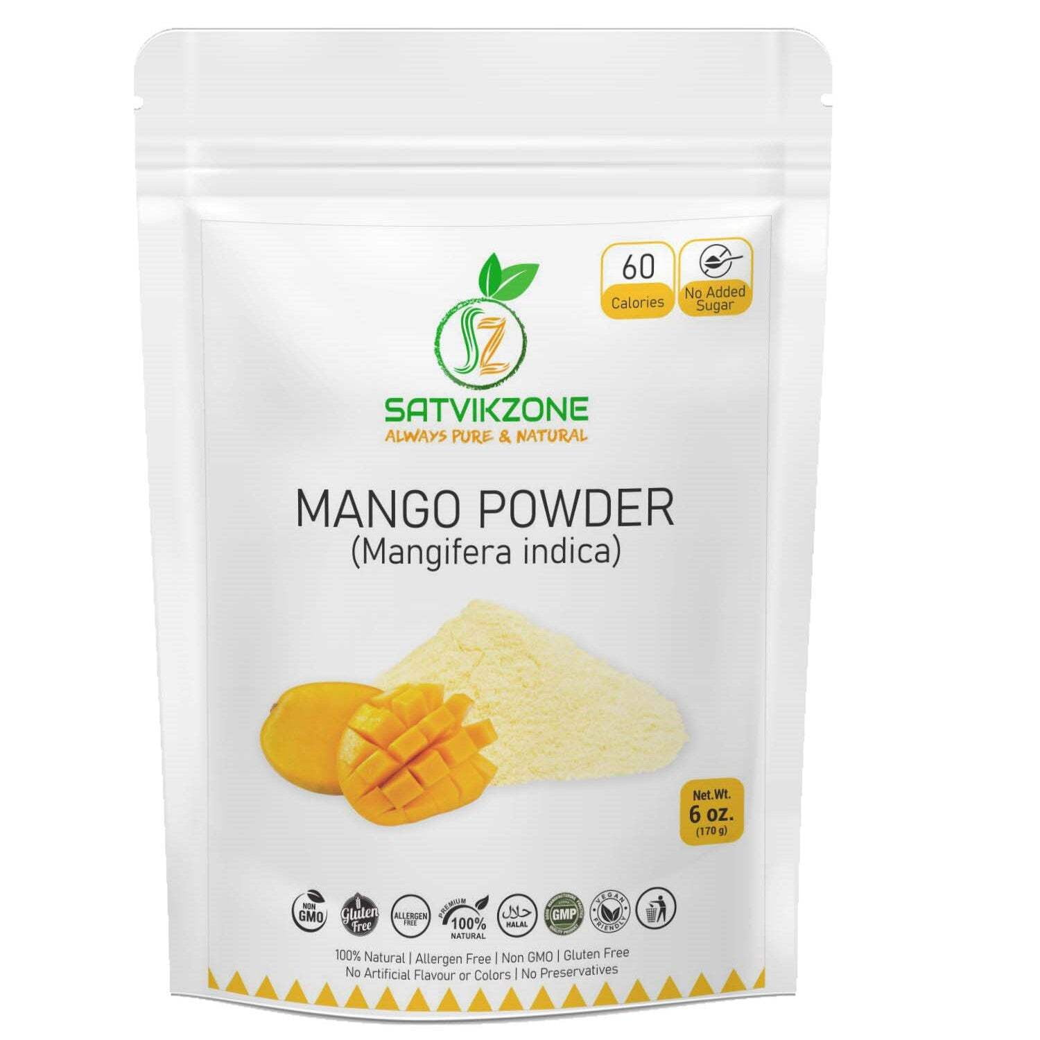 100% Natural Mango Fruit Powder, Gluten-Free, Vegan, Halal, Smoothies ...