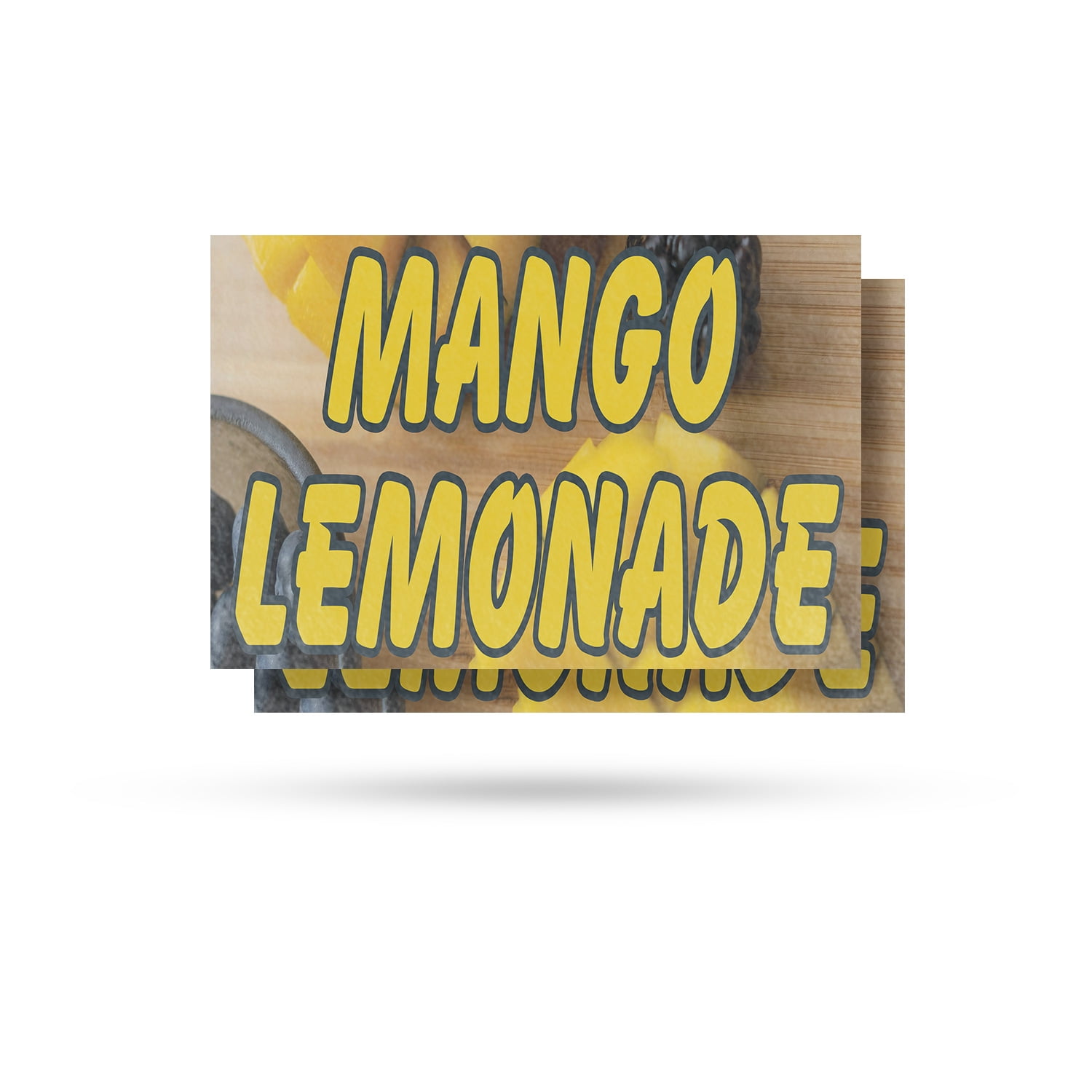 Mango Lemonade Vinyl Decal 2 Pack of 18 Inch x 24 Inch Weatherproof ...