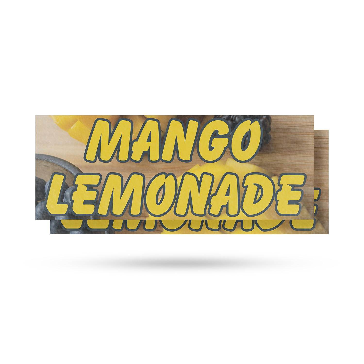 Mango Lemonade Vinyl Decal 2 Pack of 24 Inch x 9 Inch Weatherproof ...