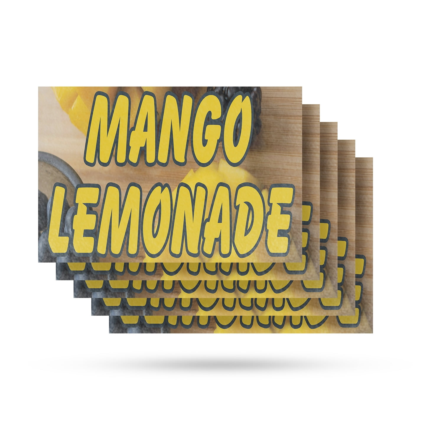 Mango Lemonade Vinyl Decal 5 Pack of 12 Inch x 16 Inch Weatherproof ...