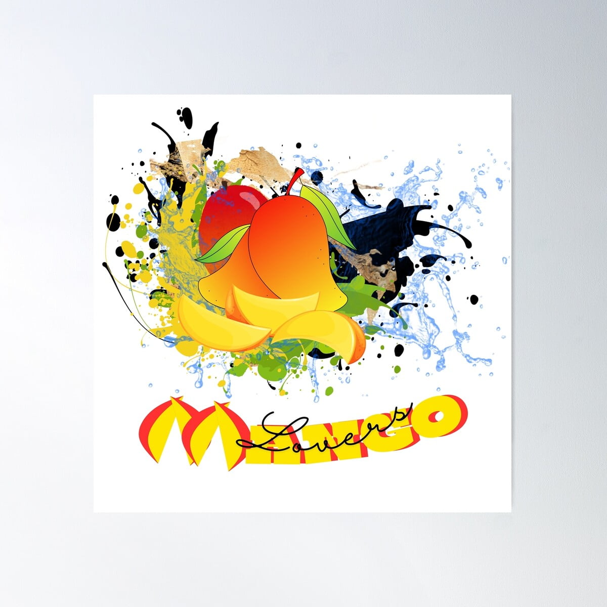 Mango Madness: Tropical Splash Of Color Poster Wall Art, Modern Wall ...