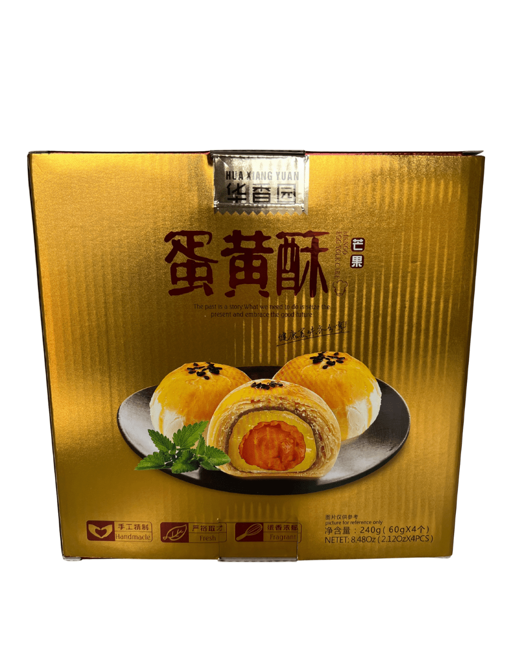 Mango Mooncake – Handmade Tropical Fruit Pastry with Mango Filling – 2 ...