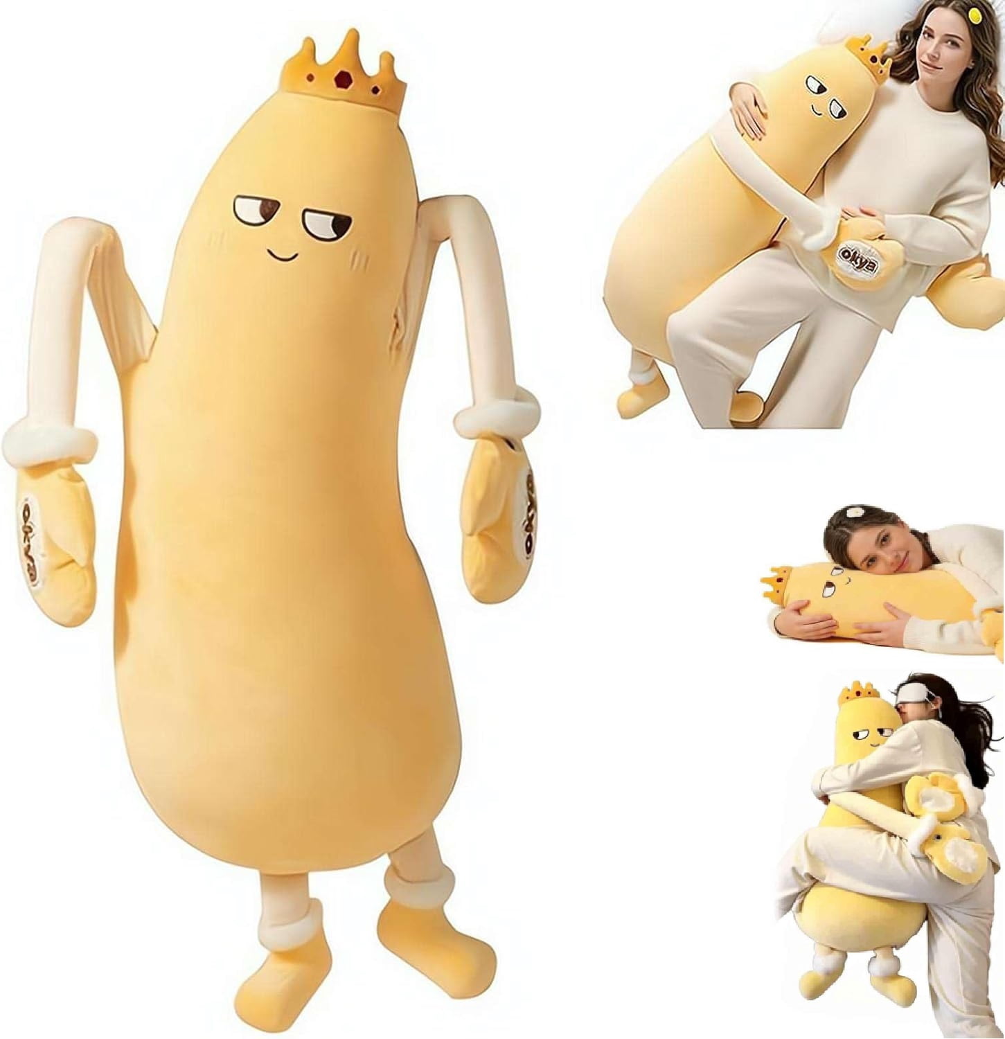 Mango Plush Hugging Pillow,Mango Long Body Patting Pillow with RC Heat ...