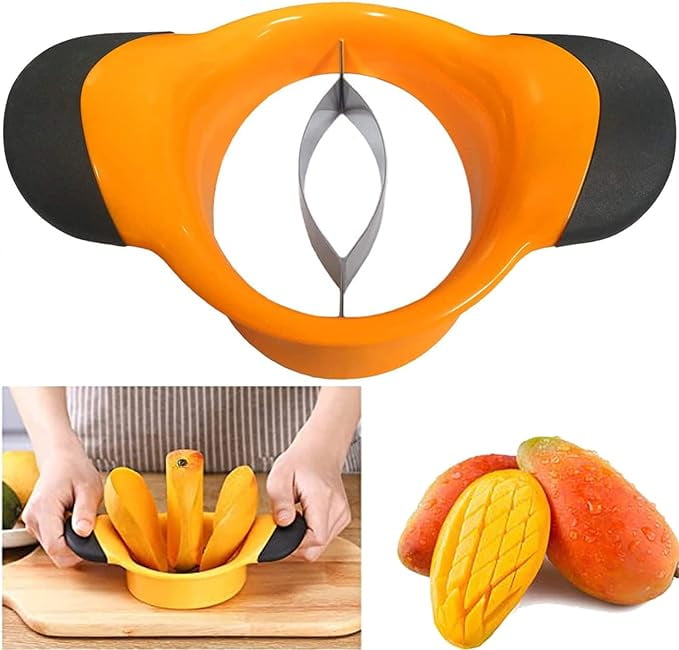 Mango Slicer Cutter Pitter with Stainless Steel Blade, Mango Pit ...