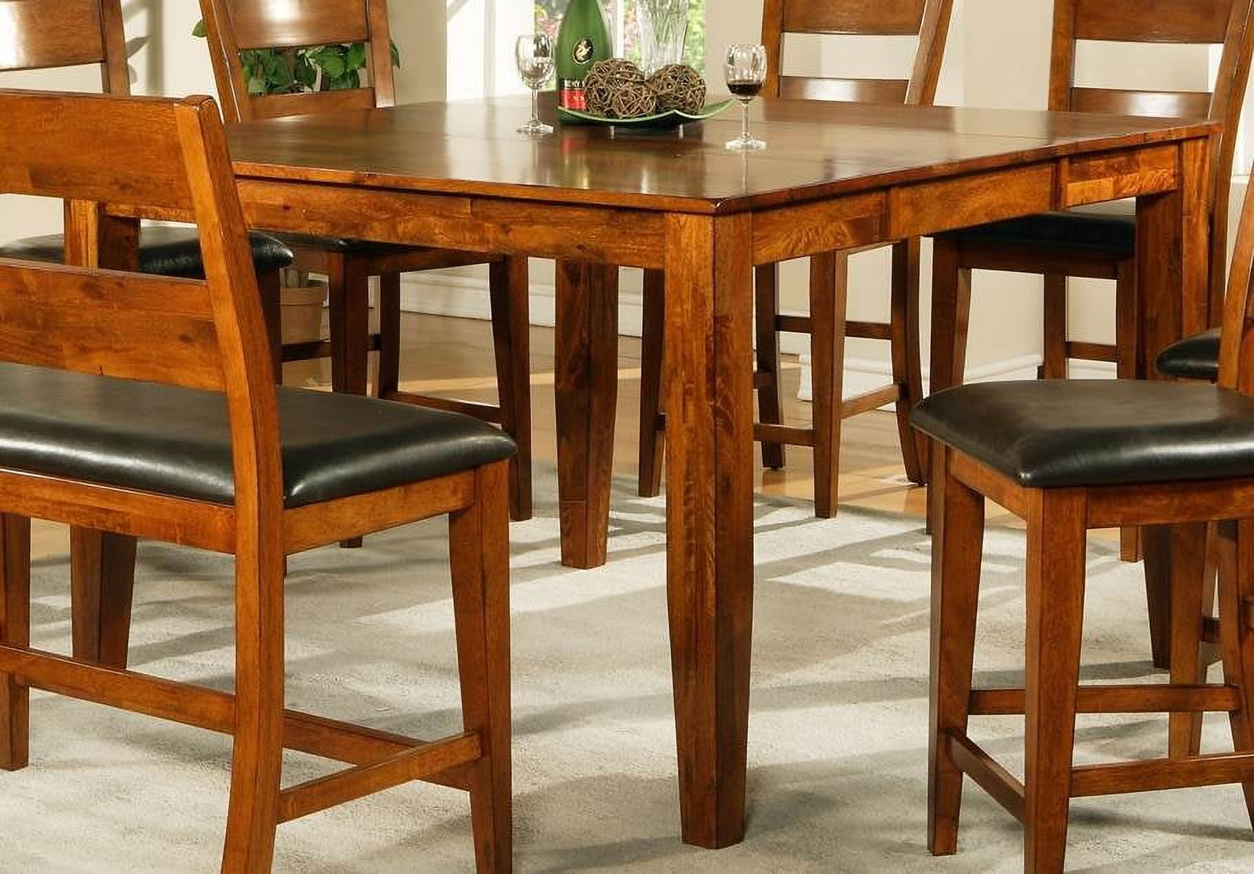 Mango Solid Wood Counter Height Table w Leaf in Light Oak - Walmart.com
