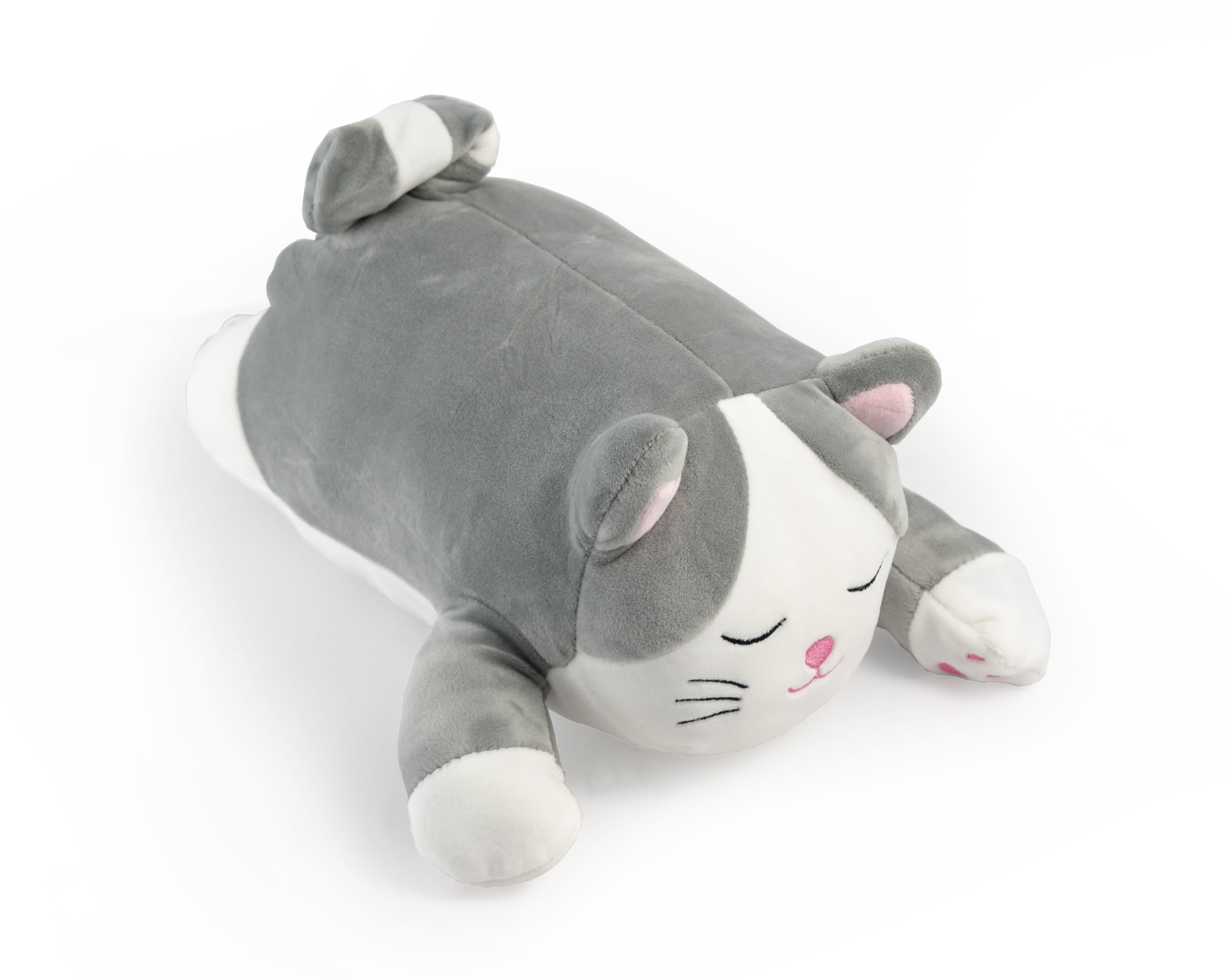 Mango Steam Cat Plush Stuffed Animal With Wagging Tail, Gray - Walmart.com