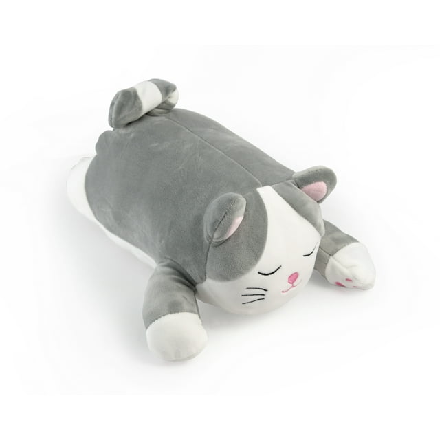 Mango Steam Cat Plush Stuffed Animal With Wagging Tail, Gray - Walmart.com