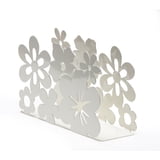 Mango Steam Metal Tabletop Napkin & Letter Holder - Flower, White (6" L ...