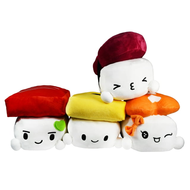 Mango Steam Soft Stuffed Sushi Plush Buffet for Kids (Set of 4), Large ...