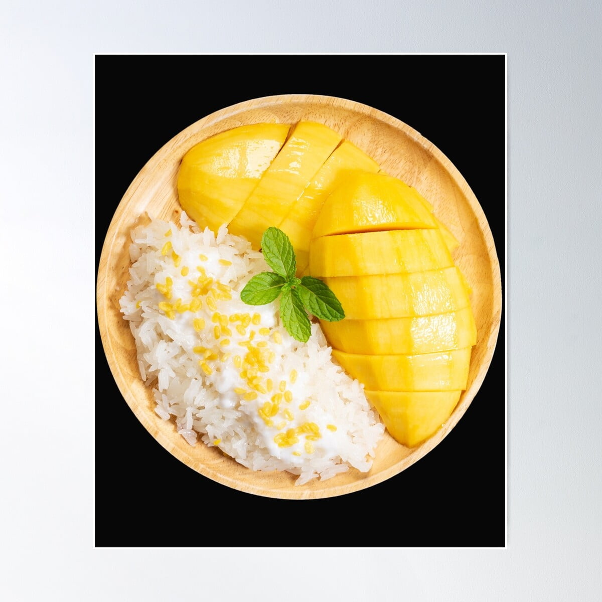 Mango Sticky Rice Thai Food Tasty Rapper Singer Mens Womens Poster Wall ...