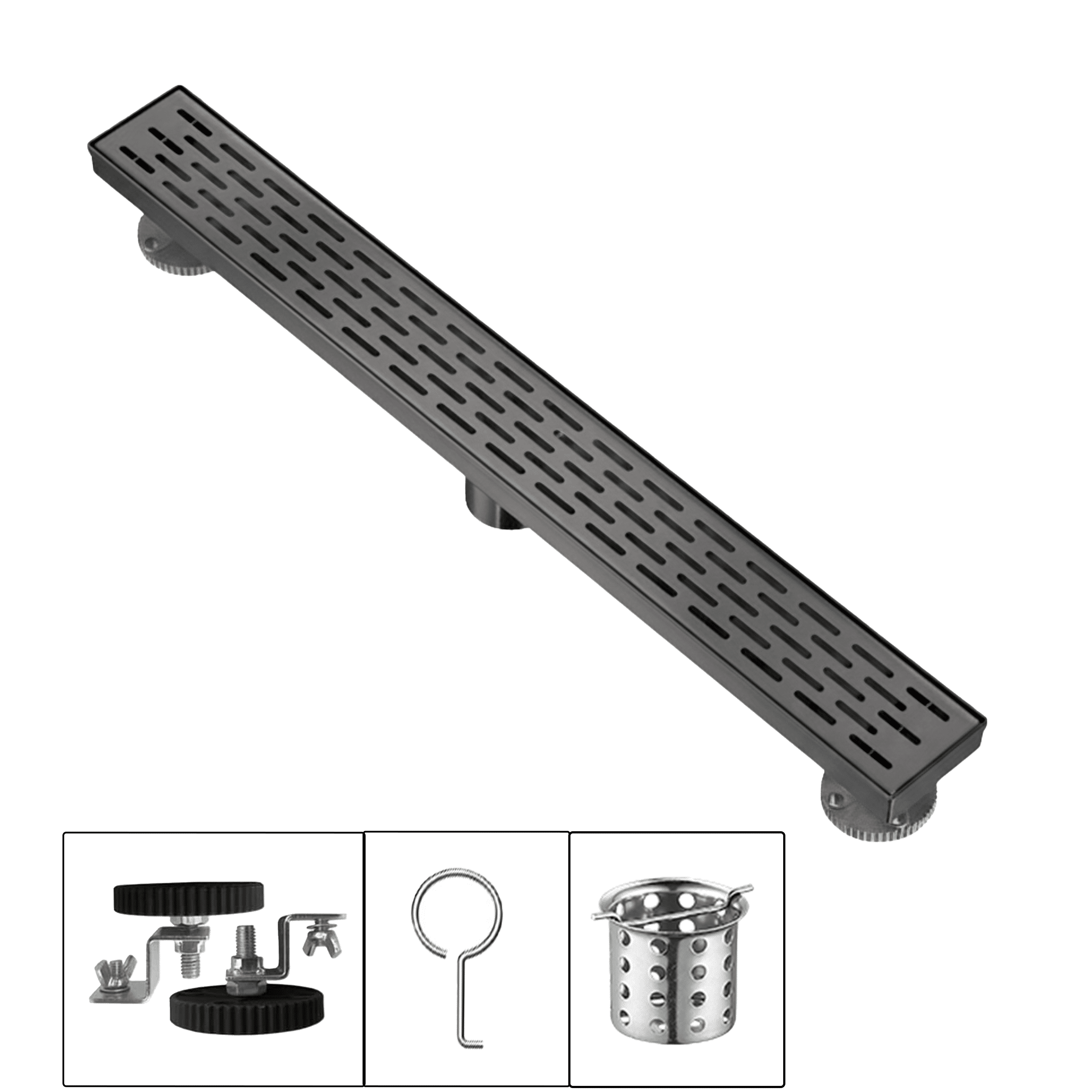 Mango Tile 24" Linear Rectangle Shower Floor Drain Channel for Bathroom ...