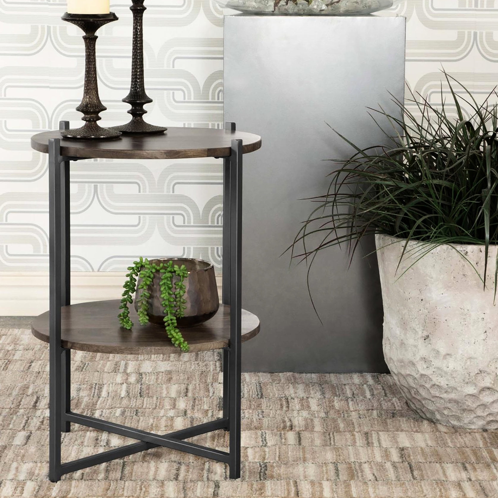 Mango Wood Table with Bottom Shelf - Modern Design and Storage in Home ...
