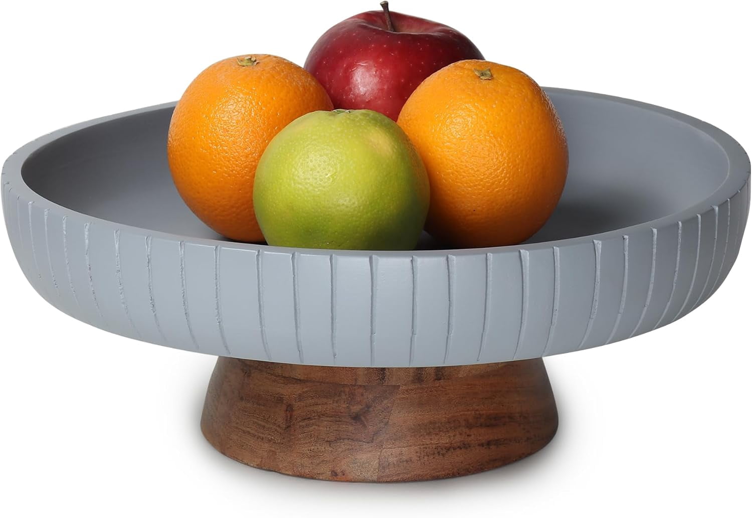 Mango Wood fruit bowl, Decorative black bowl with natural finish ...
