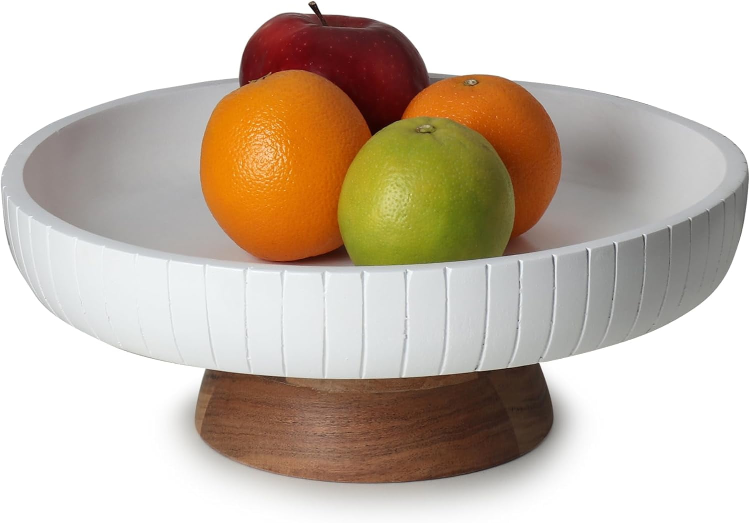 Mango Wood fruit bowl, Decorative black bowl with natural finish ...