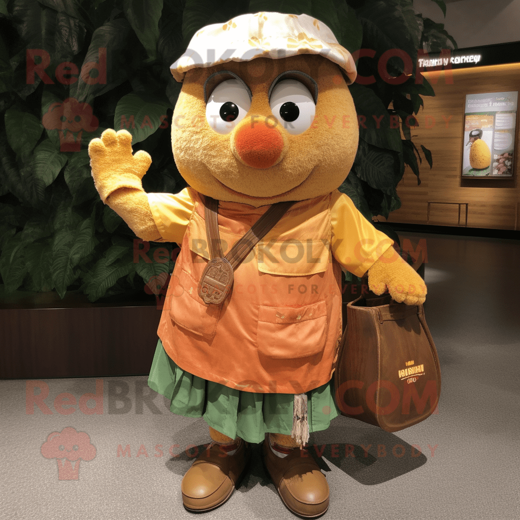 Mango REDBROKOLY mascot costume character dressed with a Cargo Shorts ...