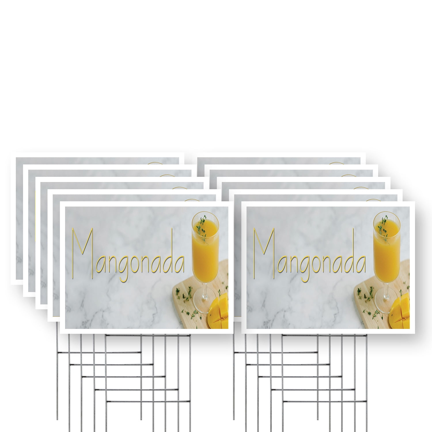 Mangonada Yard Sign 10 Pack of 12 Inch x 16 Inch Double Sided ...