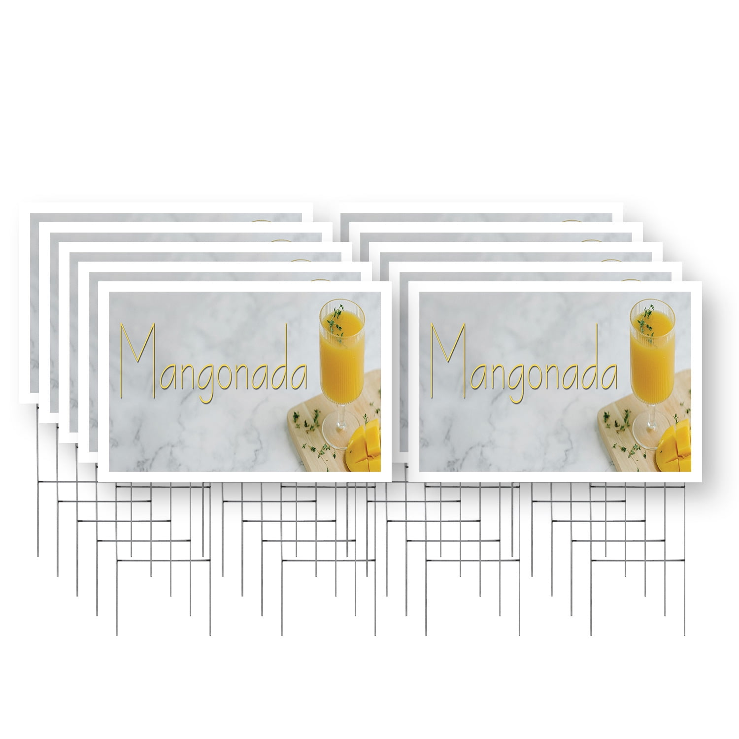 Mangonada Yard Sign 10 Pack of 24 Inch x 36 Inch Double Sided ...