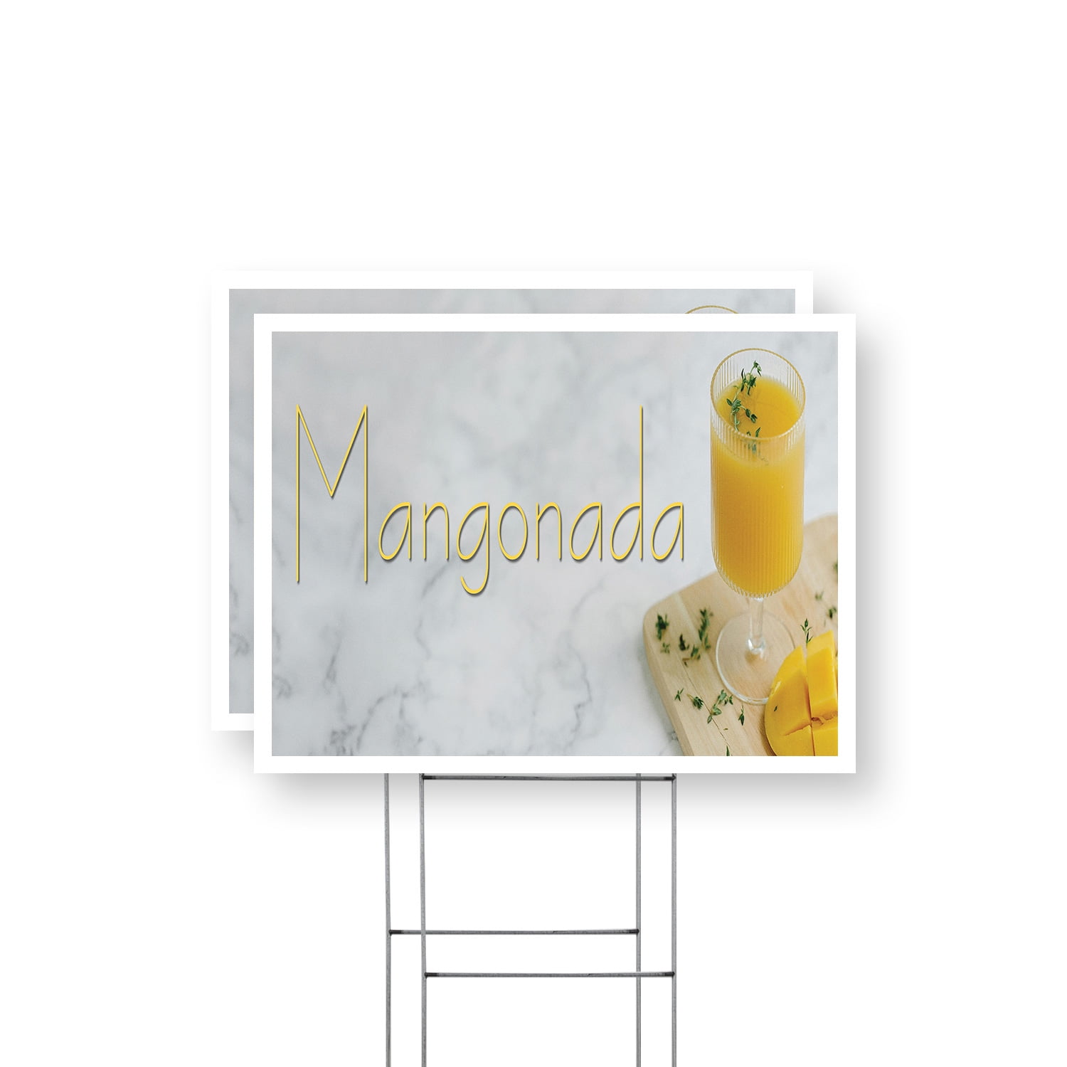Mangonada Yard Sign 2 Pack of 18 Inch x 24 Inch Double Sided ...