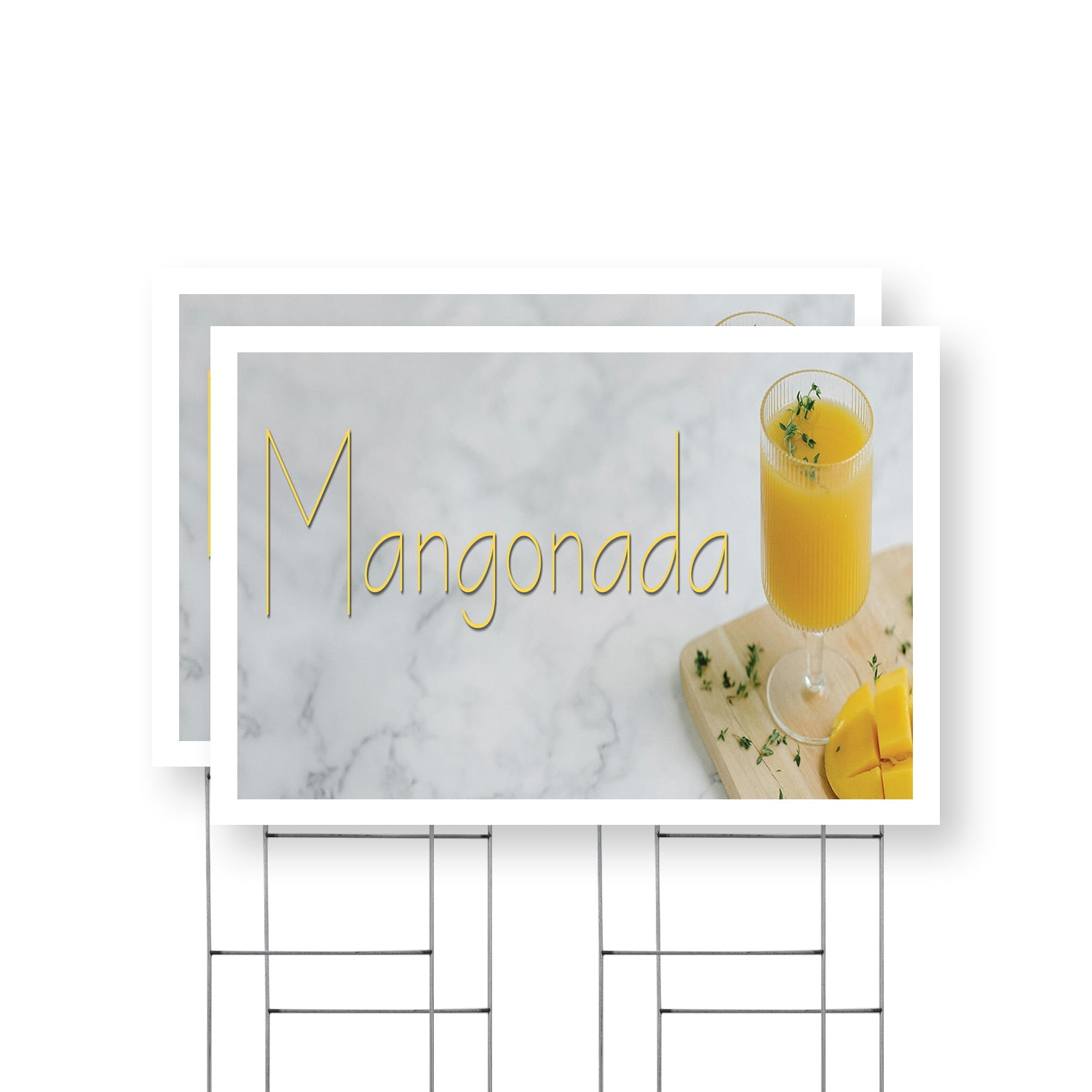 Mangonada Yard Sign 2 Pack of 24 Inch x 36 Inch Double Sided ...