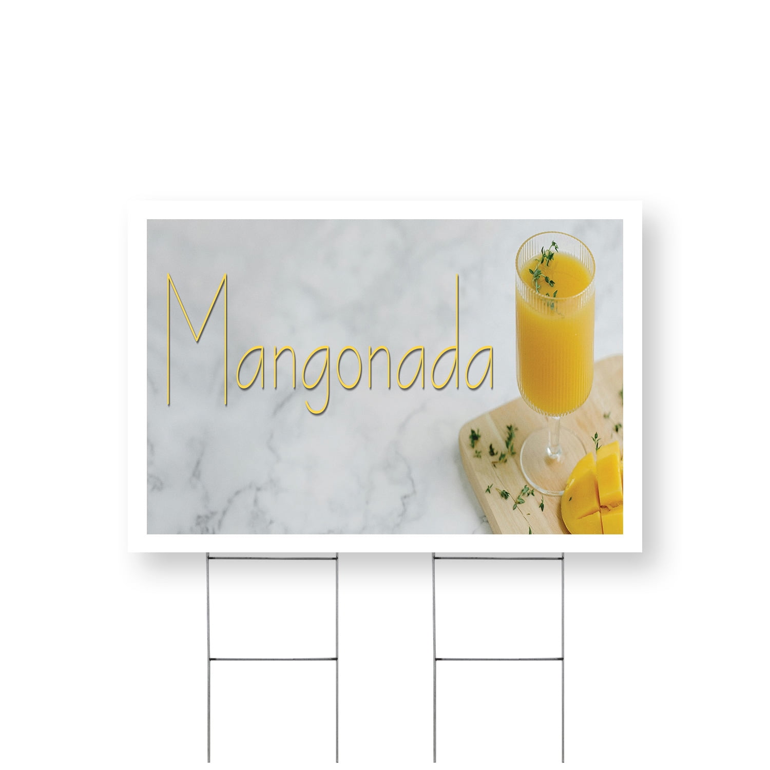 Mangonada Yard Sign 24 Inch x 36 Inch Single Sided Weatherproof Heavy ...