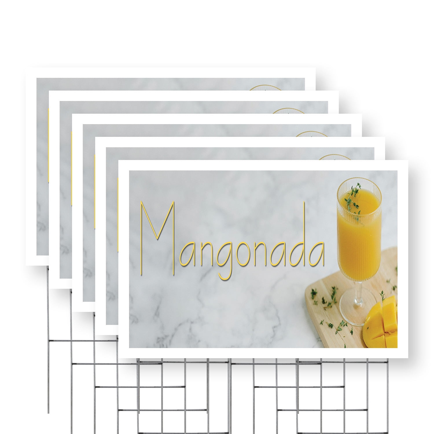 Mangonada Yard Sign 5 Pack of 24 Inch x 36 Inch Double Sided ...