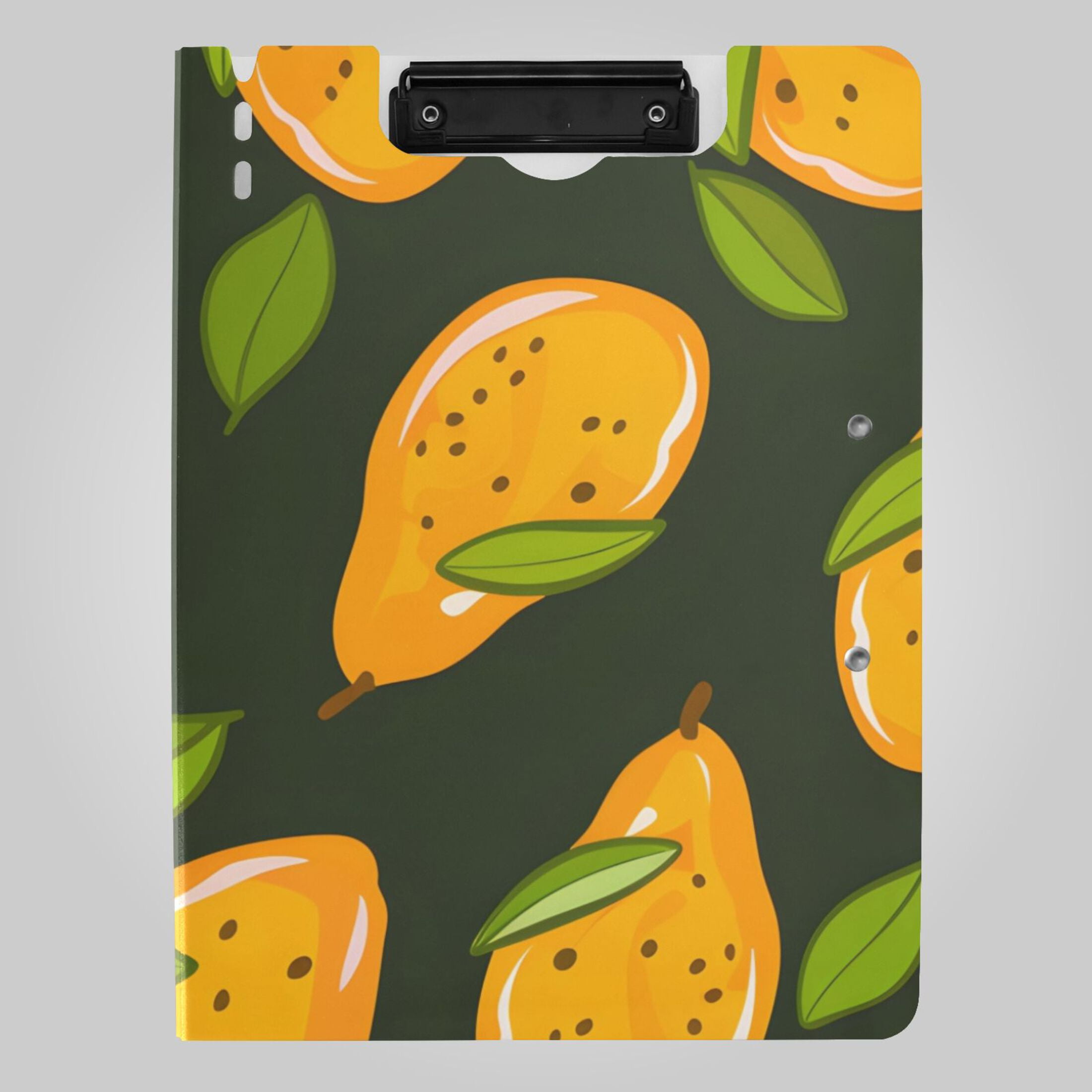 Mangos and Leaves Foldable Binder Folder Clipboard with Pen Slot Double ...