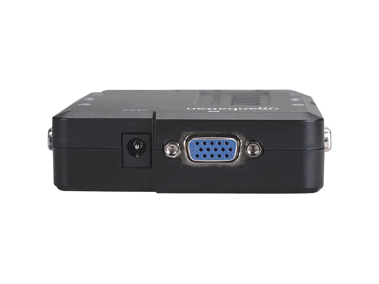 Manhattan 151269 4-Port Compact KVM Switch w/ Audio & Mic Switching - Walmart.com