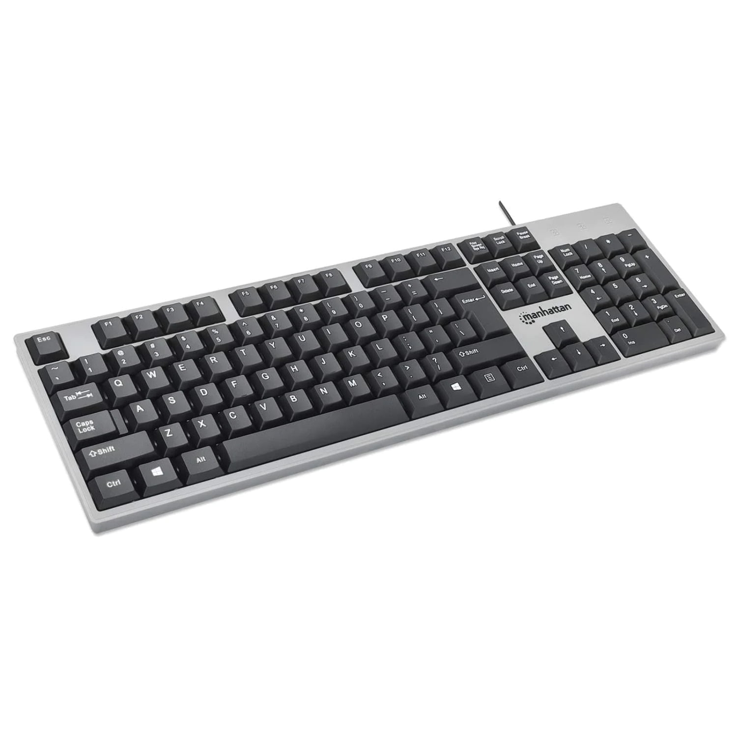 MANHATTAN Wired Computer Keyboard – Basic Keyboard - USB-A Cable, 104 ...